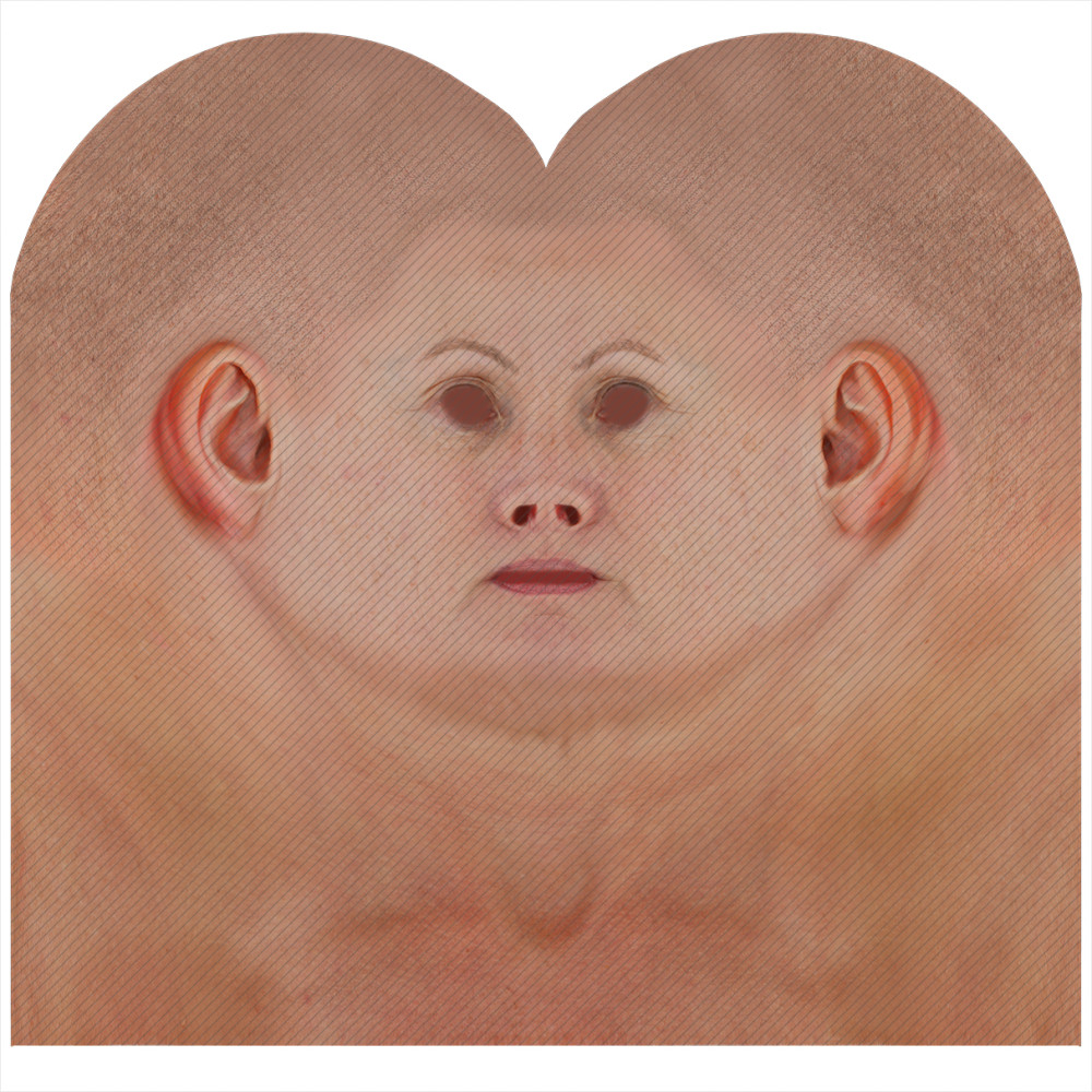 Female head texture map 50